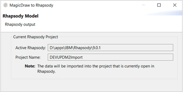 How to convert Cameo/MagicDraw models to IBM Rhapsody