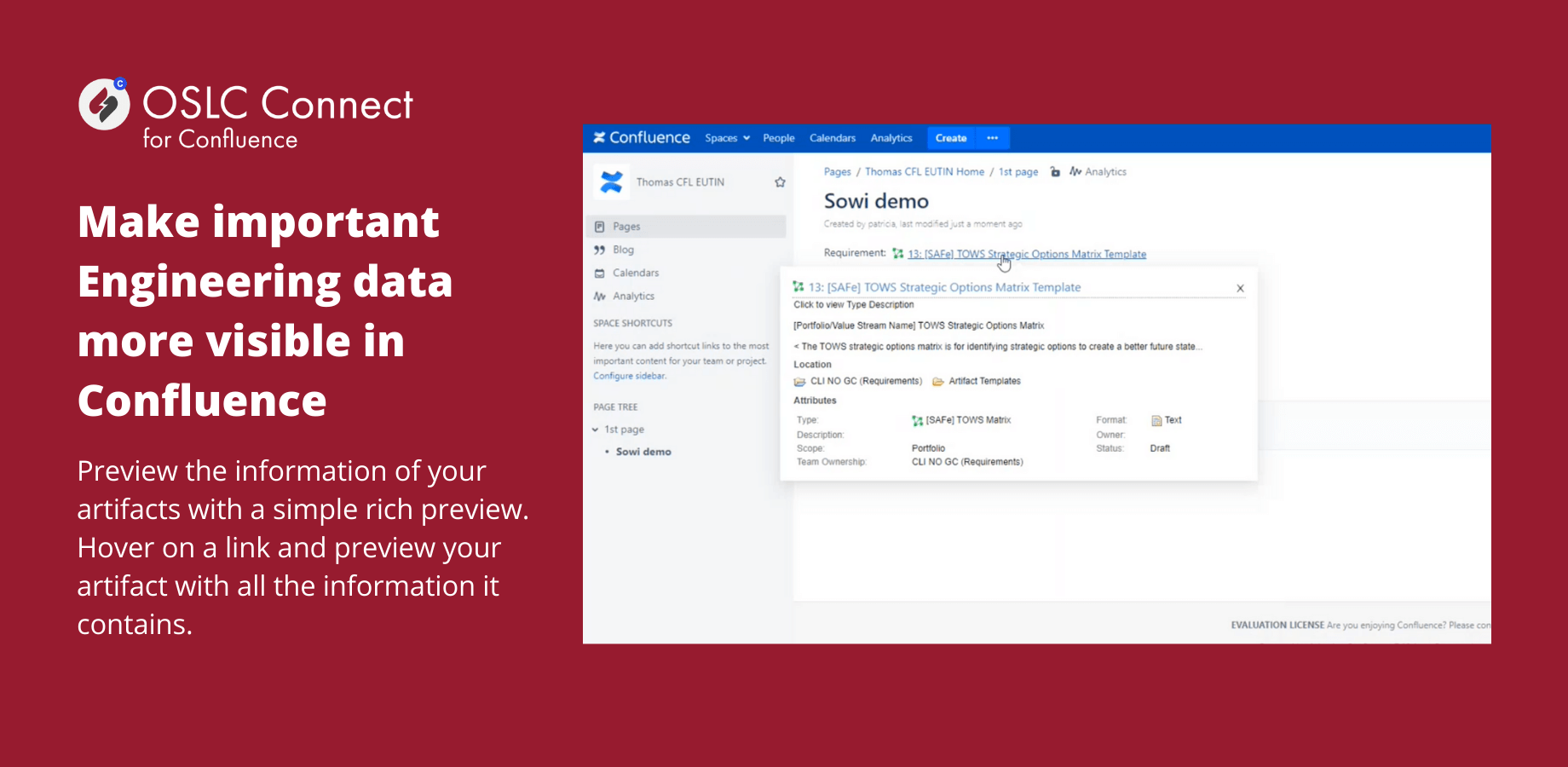 New OSLC connector: connect Confluence with your ALM tools